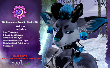 Second Life Marketplace - (DS) Domestic Gremlin Skully Addon