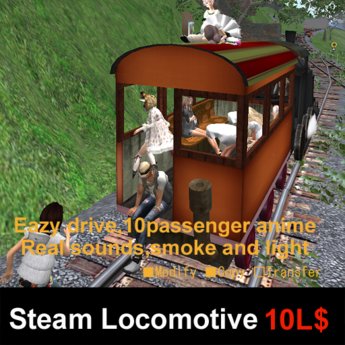 Second Life Marketplace - :: relaxin' :: Steam Locomotive