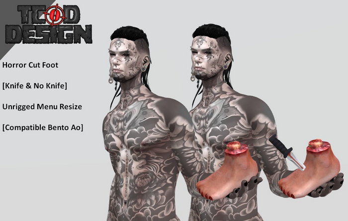 Second Life Marketplace - Horror Cut Foot [Knife & No Knife] [ADD ME]. DEMO