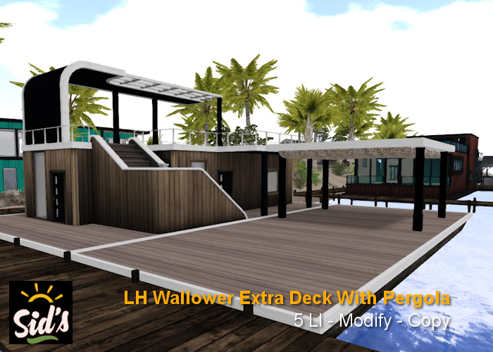 Second Life Marketplace - DEMO LH Wallower Extra Deck with Pergola