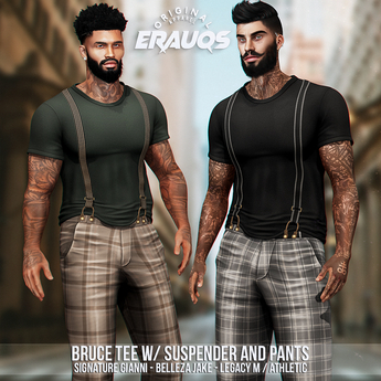 Second Life Marketplace - [ ERAUQS ] - Bruce Tee w/ Suspender - DEMO