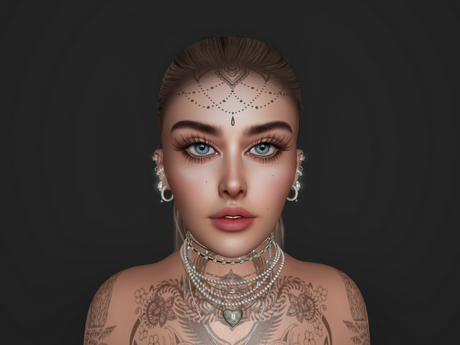 Second Life Marketplace - [ECHELETTE] 'Forehead Mandala' Tattoo (BOM ...