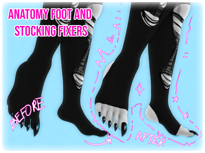 Second Life Marketplace - [M.O.R] anatomy foot and stocking fixers