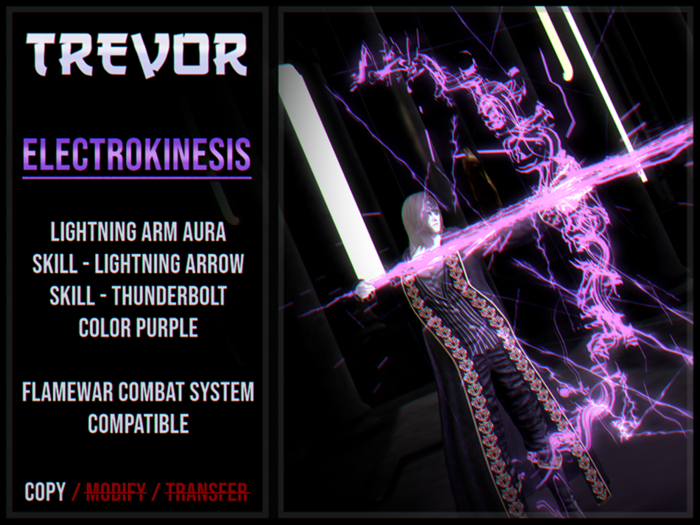 Second Life Marketplace - [TREVOR] - ELECTROKINESIS - (PURPLE)