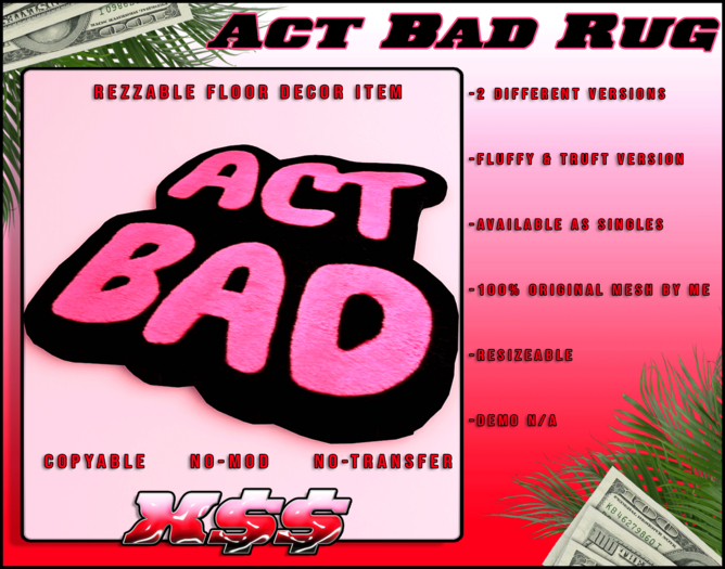 Second Life Marketplace - (X$$) - Act Bad Rugs (BOXED)