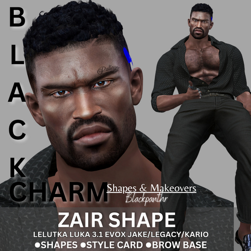 Second Life Marketplace - BLACK CHARM -ZAIR SHAPE for leLUTKA LUKA 3.1 EVOX