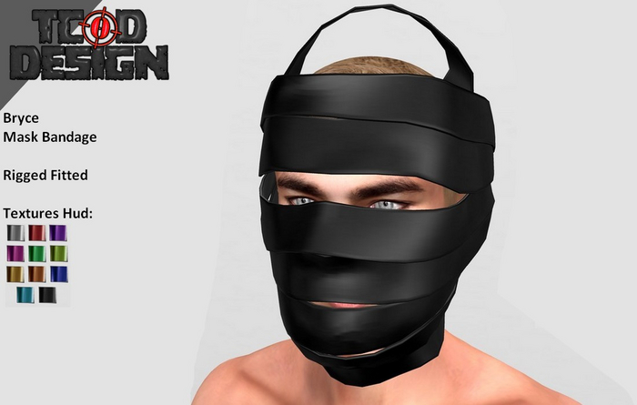 Second Life Marketplace - Mask Bandage Bryce [Textures Hud]. DEMO