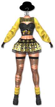 Second Life Marketplace - Graffitiwear Yellow Pastel Goth