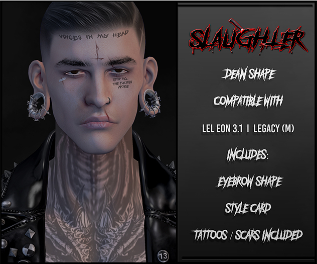 Second Life Marketplace - // SLAUGHTER // DEAN SHAPE