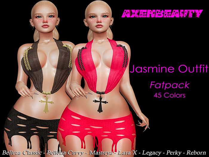 Second Life Marketplace Ax Jasmine Outfit 80 Colors Fatpack