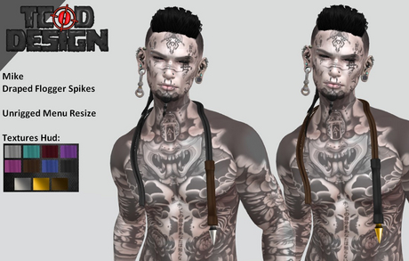 Second Life Marketplace - Draped Flogger Spikes ~ Mike [ADD ME]...