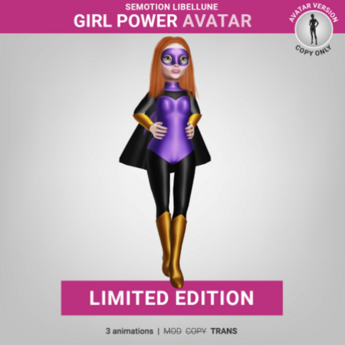 Second Life Marketplace - SEmotion Libellune Girl Power Avatar LIMITED
