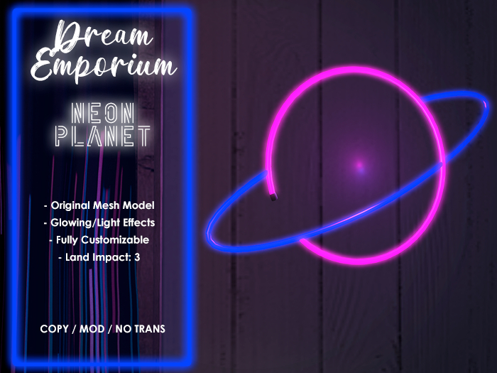 Second Life Marketplace - [Dream Emporium] Neon Planet