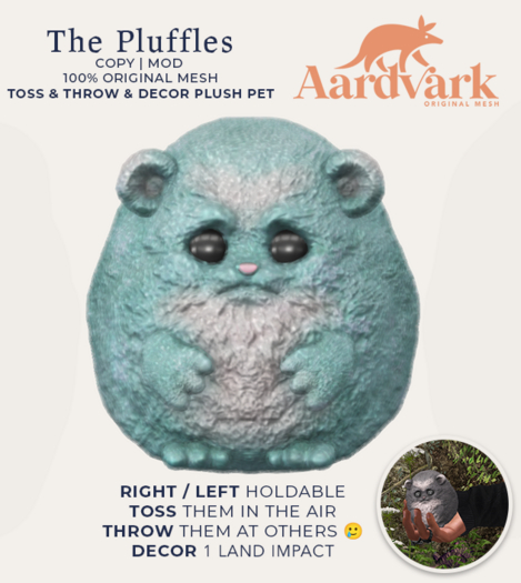 Second Life Marketplace - Aardvark : Pluffle - Teal