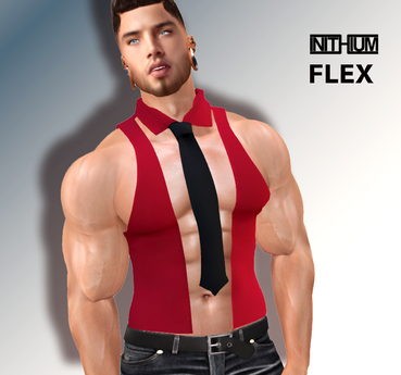 Second Life Marketplace - Brutal Sleeveless Open Tie Red - Kario Flex