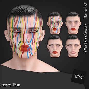 Second Life Marketplace - [Eklipz] Festival Face Paint