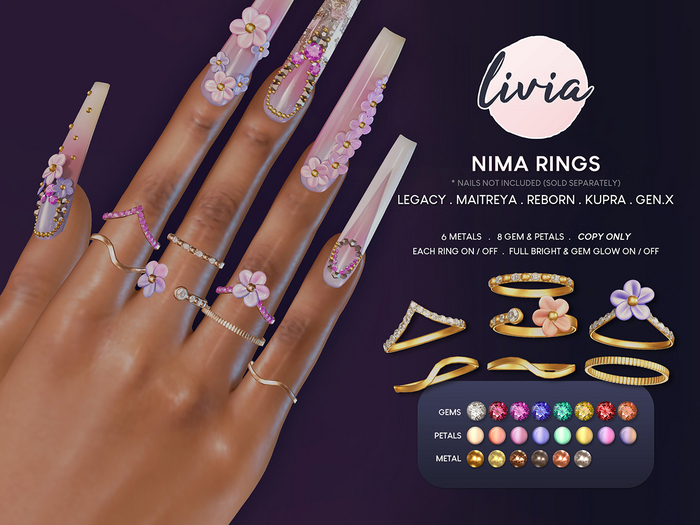 Second Life Marketplace - LIVIA Nima Rings