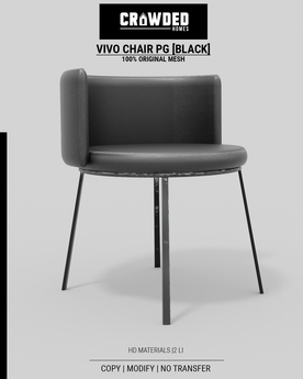 Second Life Marketplace - Crowded Homes ~ Vivo chair [Black] [PG]