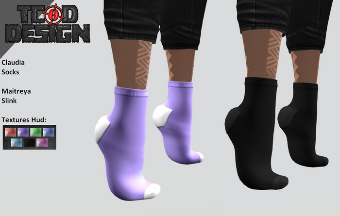 Second Life Marketplace - Socks ~ Claudia (Hud 7 textures) ~ Mesh
