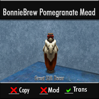 Second Life Marketplace - BonnieBrew Pomegranate Mead