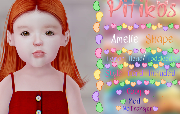 Second Life Marketplace - {Pitikos}Amelie Shape-Lemon Head/Toddleedoo