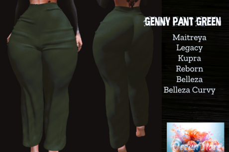 Second Life Marketplace - Ocean Store - Genny Pant Green