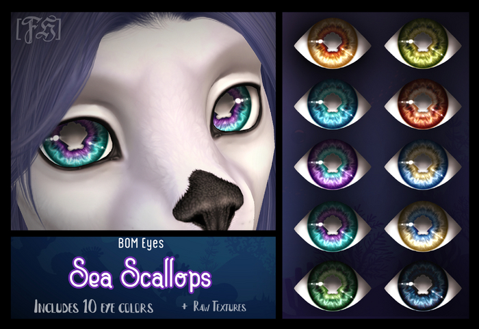 Second Life Marketplace - [FH] BOM Eyes - Sea Scallop