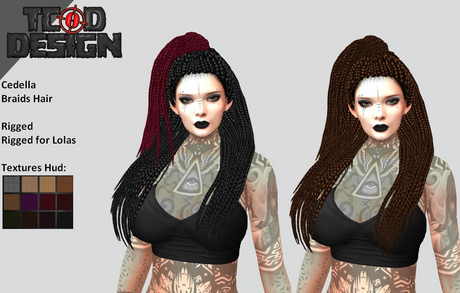 Second Life Marketplace - Braids Hair ~ Cedella [ADD ME]...