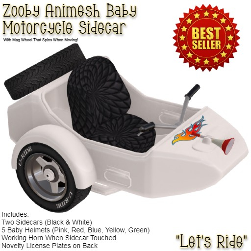 Second Life Marketplace - ZOOBY BABY MOTORCYCLE SIDECAR (BOXED)