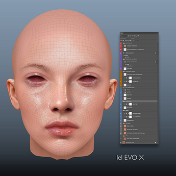Second Life Marketplace - VELLUM ONDINE PSD SKIN TEMPLATE DEMO