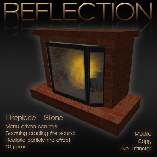 Second Life Marketplace - REFLECTION Fireplaces - Brick, indoor, furniture