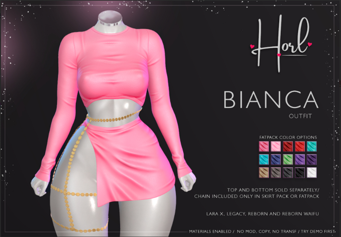 Second Life Marketplace Horl Bianca Outfit Fatpack