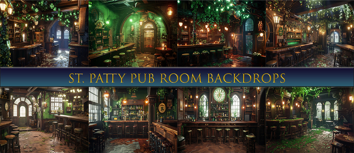 Second Life Marketplace - SATO - St patty pub blogger backdrop textures