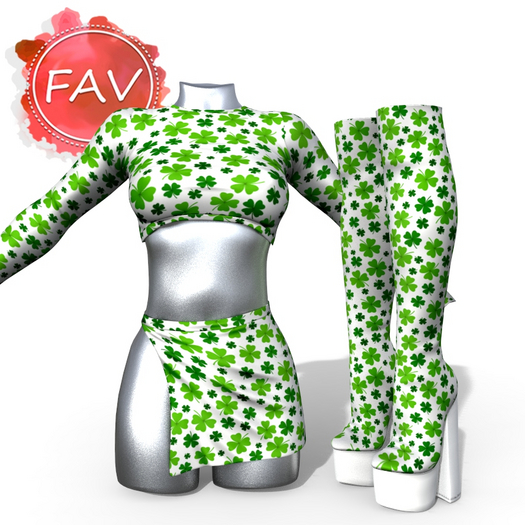 Second Life Marketplace - St Patricks Ines Outfit LaraX Reborn Legacy