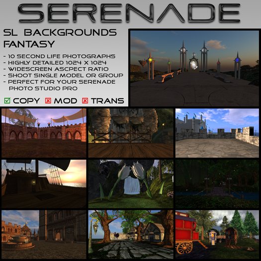 Second Life Marketplace - SERENADE SL Backgrounds - Fantasy ...