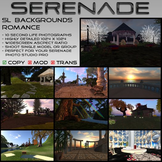 Second Life Marketplace - SERENADE SL Backgrounds - Romance ...