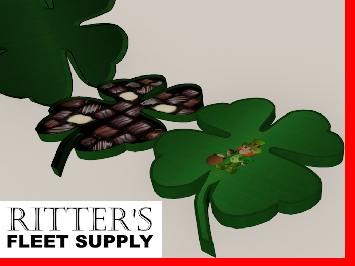 Second Life Marketplace - Four leaf clover chocolate box - lucky candy