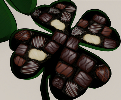 Second Life Marketplace - Four leaf clover chocolate box - lucky candy