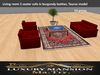 Second Life Marketplace - Living room 2 seater sofa in burgundy leather ...