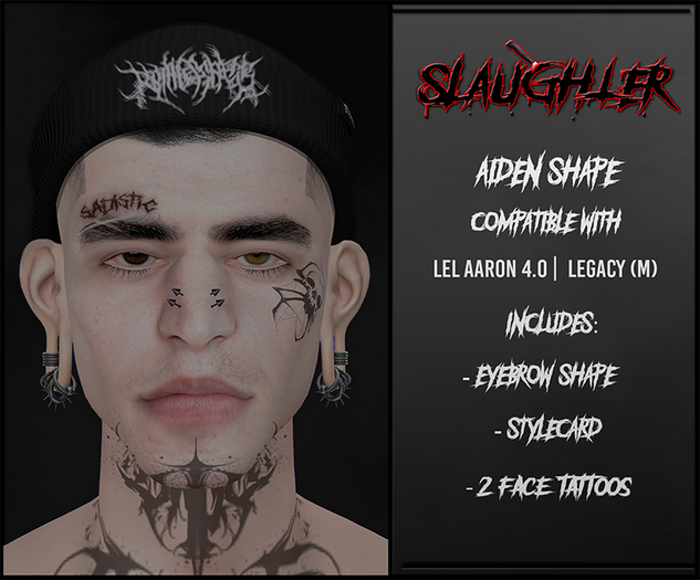 Second Life Marketplace - // SLAUGHTER // AIDEN SHAPE - AARON 4.0