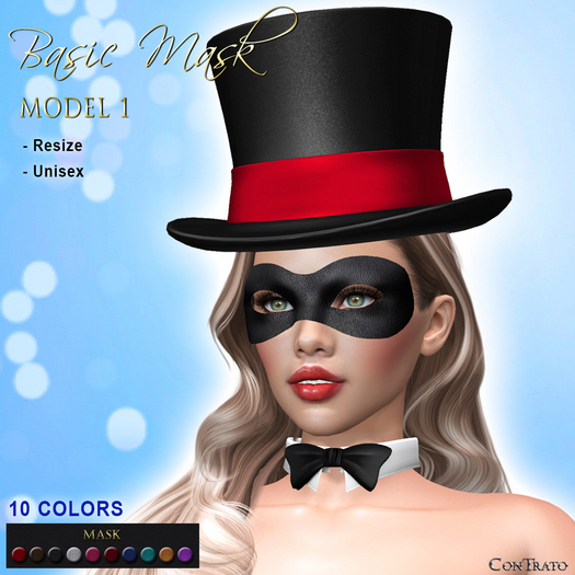 Second Life Marketplace - [ConTrato] Basic Mask [Model 1]
