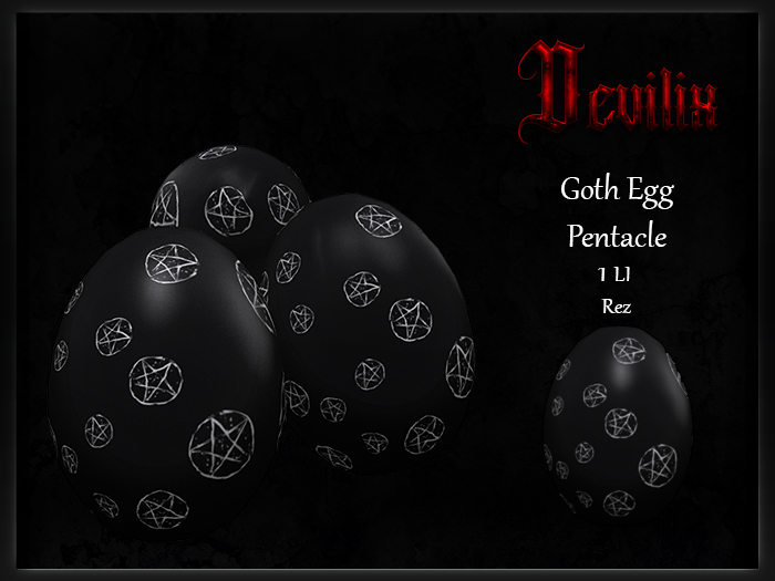 Second Life Marketplace - .:DX:. Goth Egg / Pentacle
