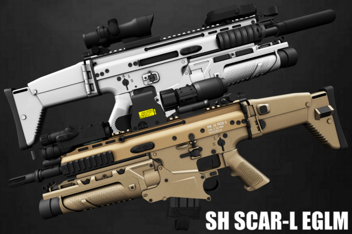 Second Life Marketplace - SH RP Prop Gun - SCAR-L EGLM (Female Version)