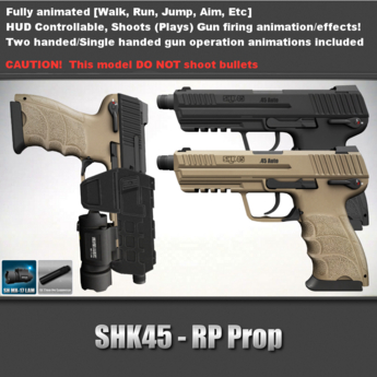 Second Life Marketplace - SH RP Prop Gun - SHK45