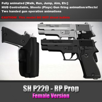Second Life Marketplace - SH RP Prop Gun - P220 (Female Version)
