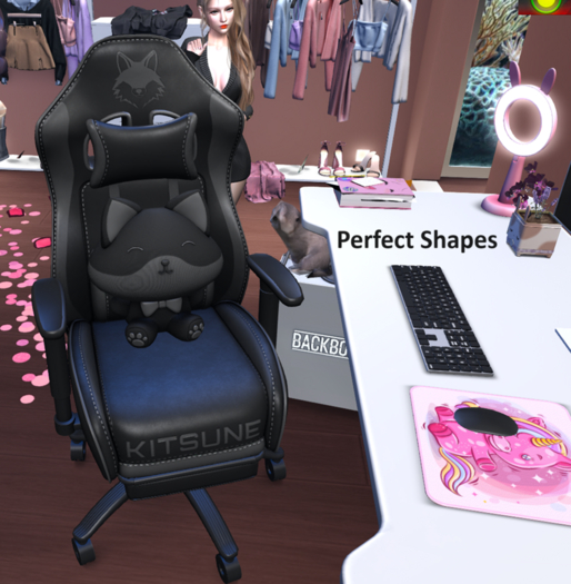 Second Life Marketplace - 1. BAMSE : Kitsune - Chair RARE + plushie!!!