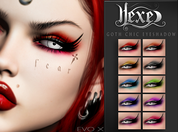 Second Life Marketplace - Hexed - Goth Chic Eyeshadow EvoX
