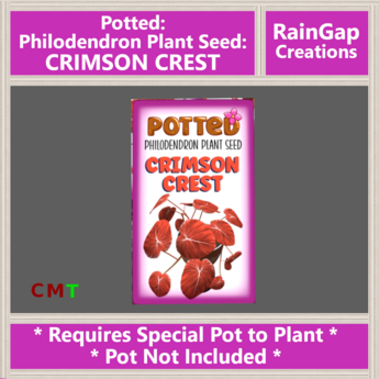 Second Life Marketplace - Potted: Philodendron Plant Seed: Crimson ...