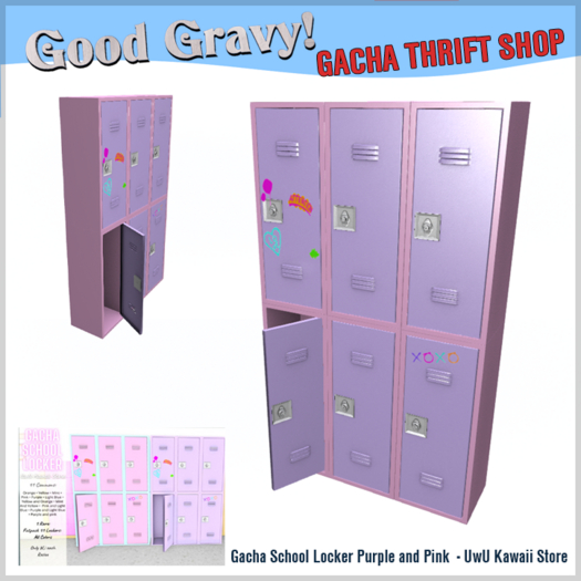 Second Life Marketplace - Gacha School Locker Purple and Pink - UwU ...