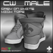Second Life Marketplace - .:CW MALE:. Grey on White High Tops